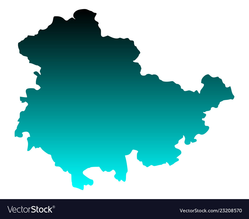 Map of thuringia Royalty Free Vector Image - VectorStock