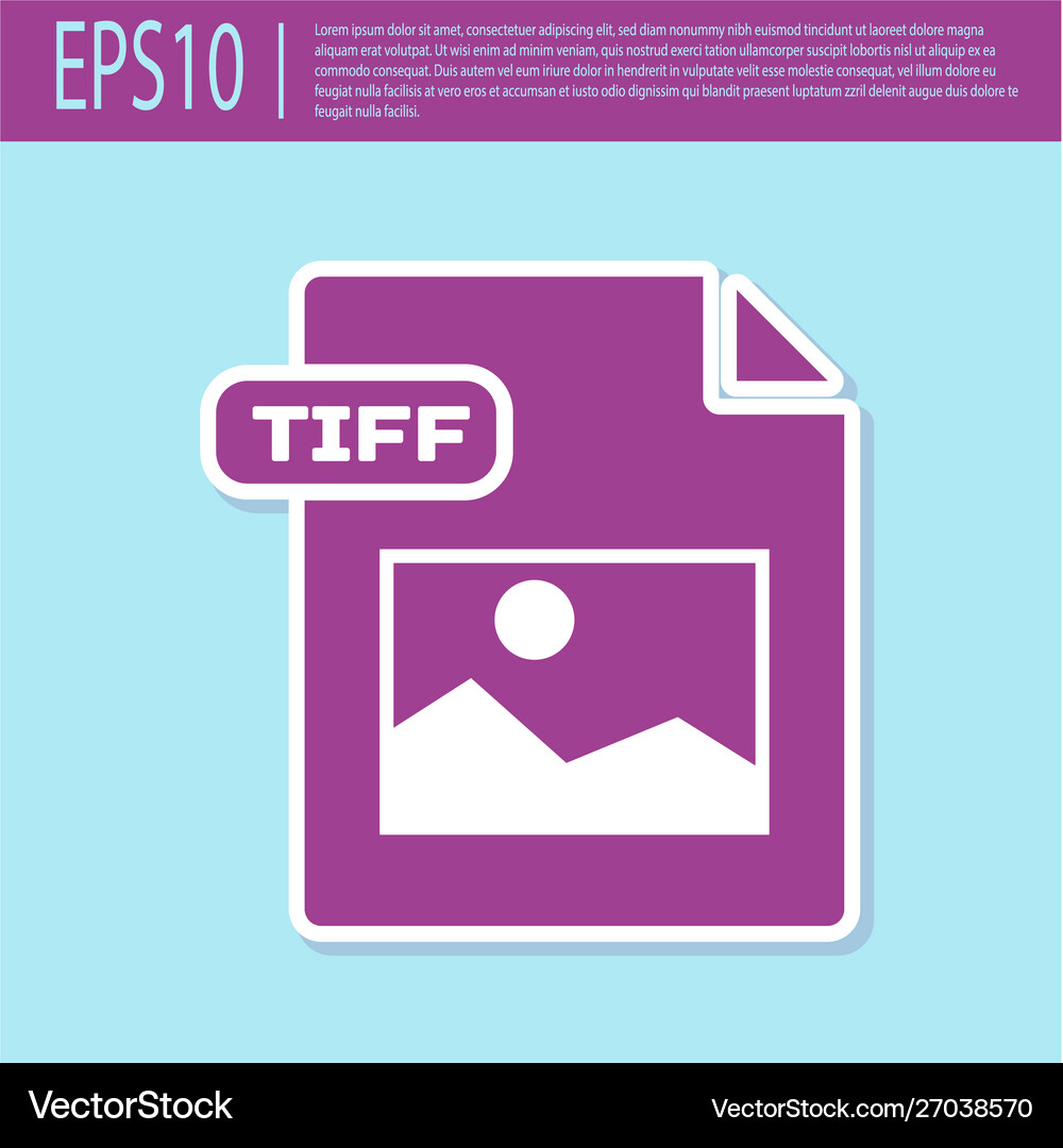 Retro purple tiff file document download Vector Image