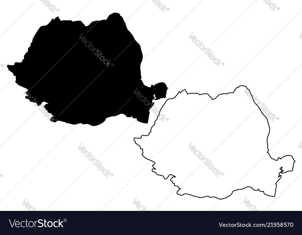 Romania map Royalty Free Vector Image - VectorStock