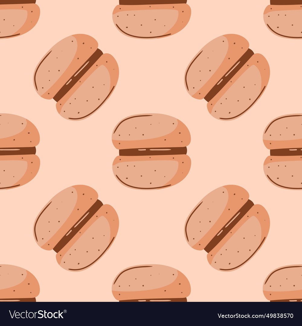 Seamless pattern with sweets the cookie pattern Vector Image