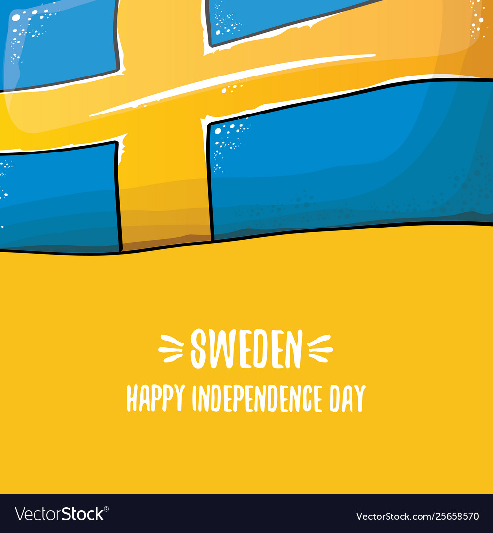 Sweden independence day celebration banner Vector Image