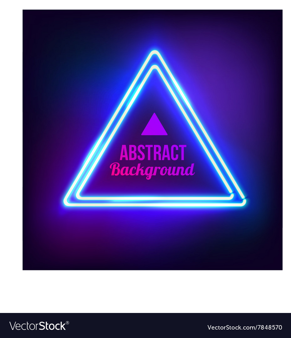 Triangle border with light effects Royalty Free Vector Image