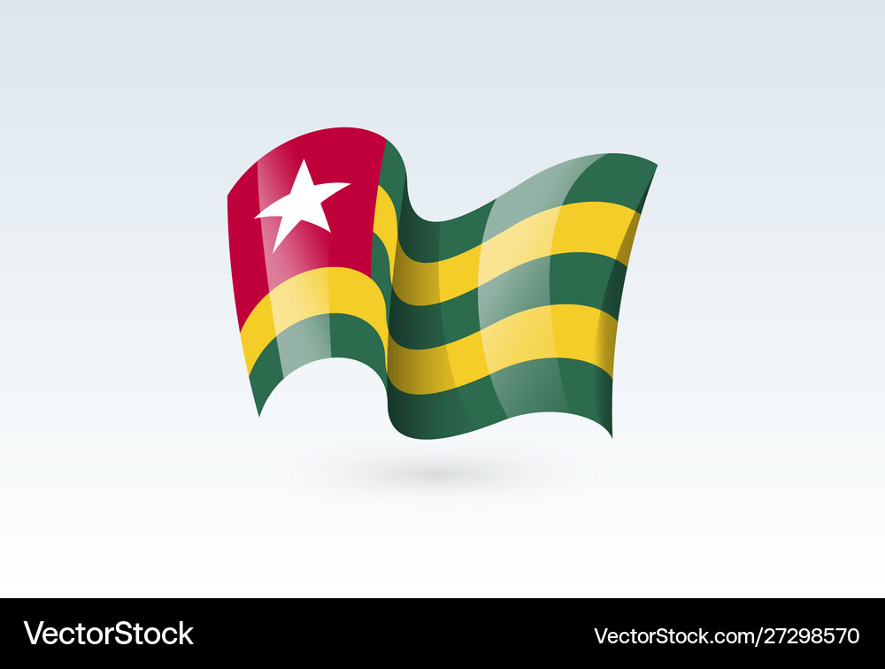 Waving flag icon national symbol fluttered Vector Image