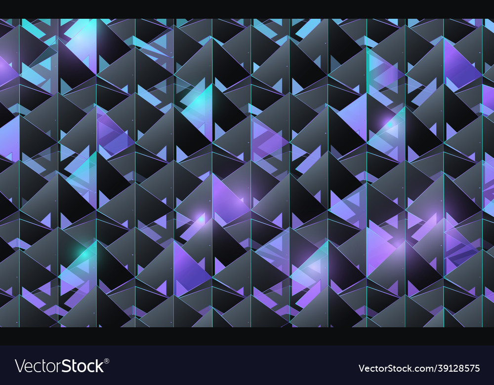 Abstract 3d pyramid structure pattern futuristic Vector Image