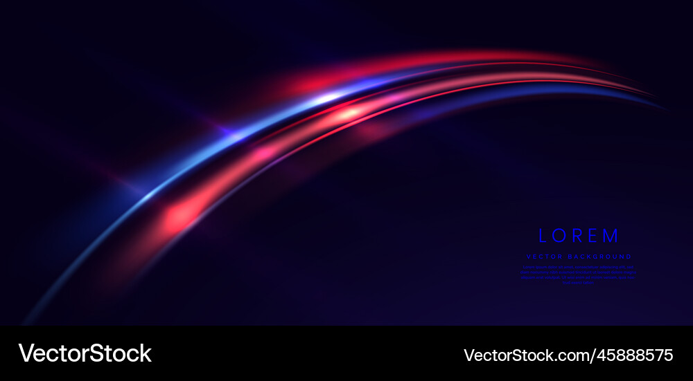 Abstract futuristic neon light curved red Vector Image