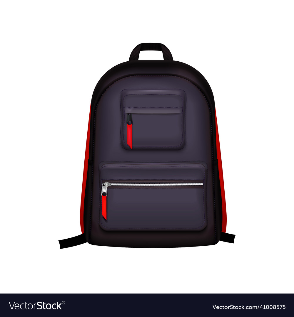Backpack realistic Royalty Free Vector Image - VectorStock