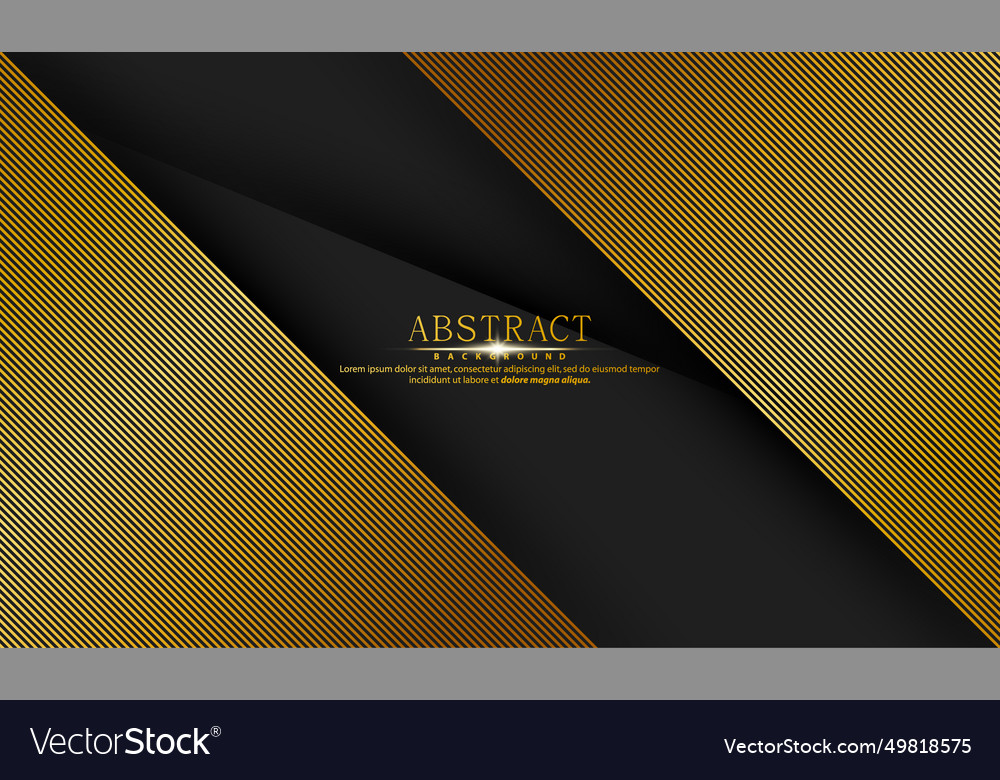 Black abstract premium background with golden Vector Image