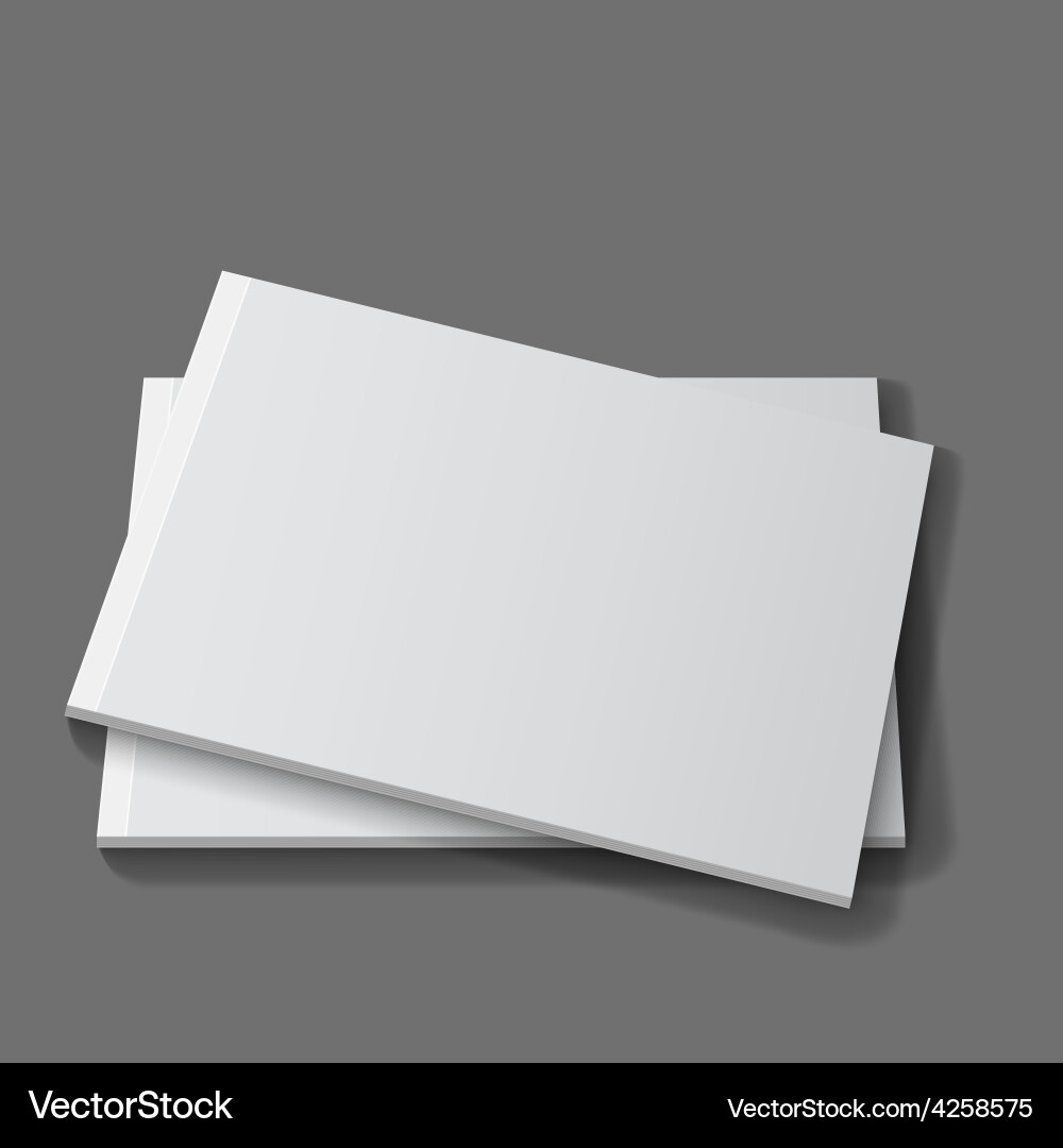 Blank empty magazine album or book Royalty Free Vector Image