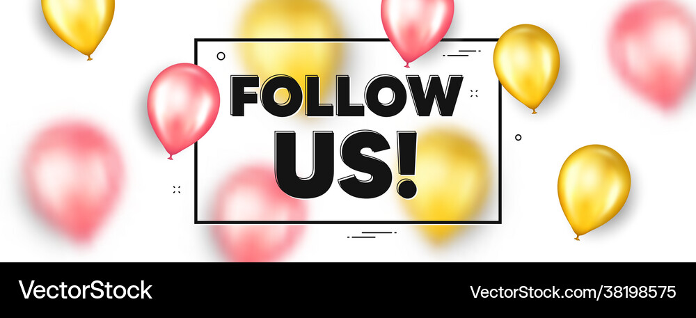 Follow us text special offer sign Royalty Free Vector Image