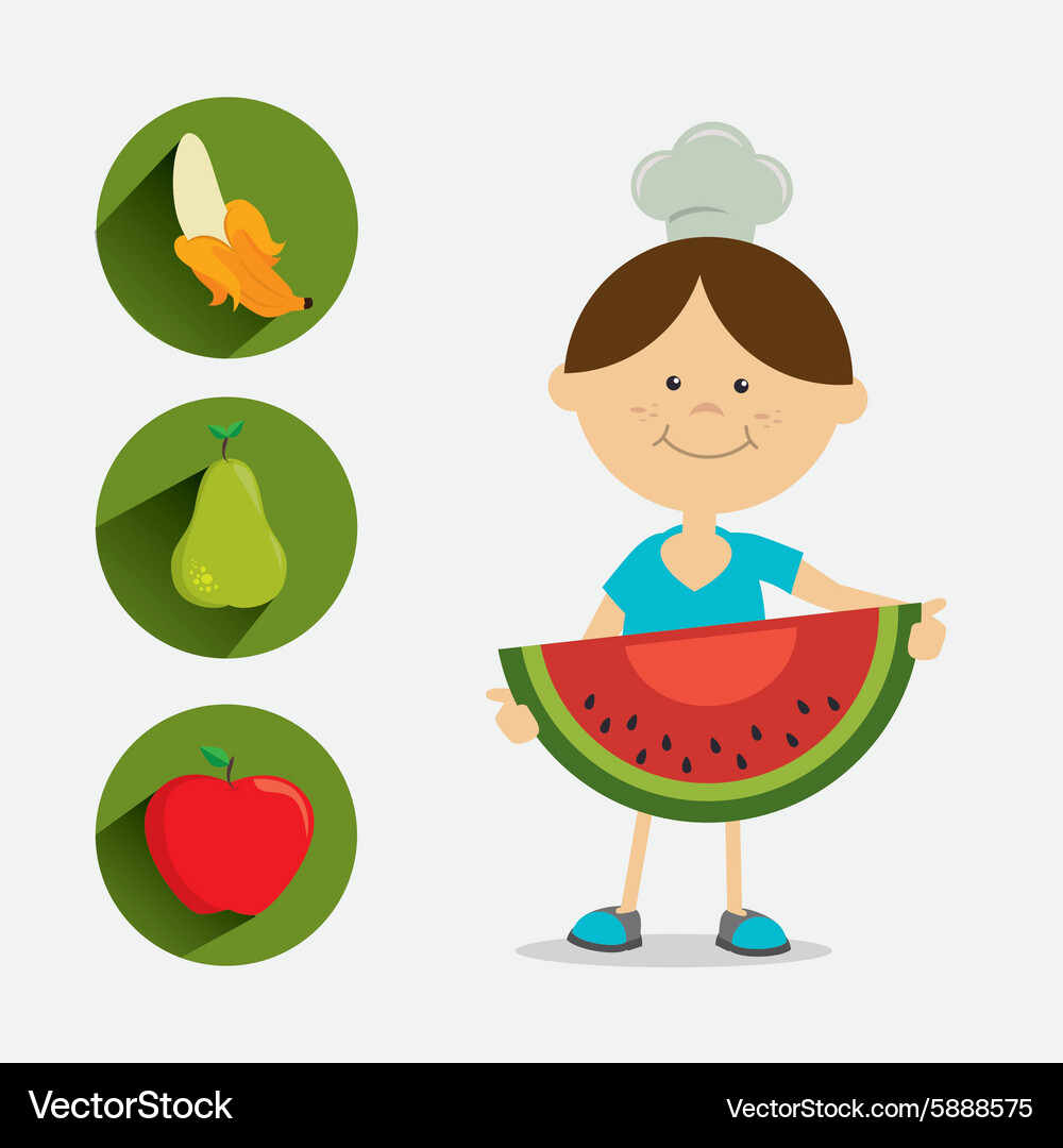 Kids food design Royalty Free Vector Image - VectorStock