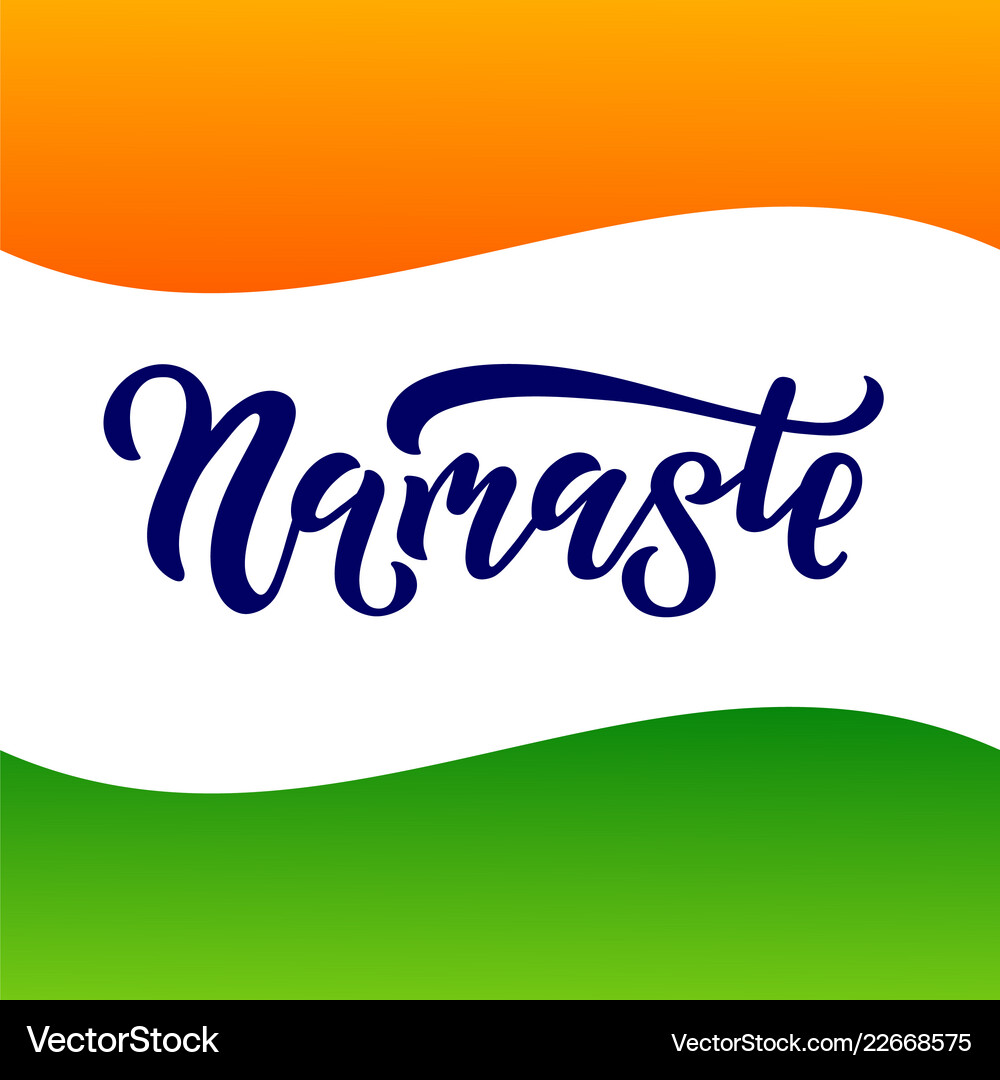 Namaste for invitation poster emblem card Vector Image