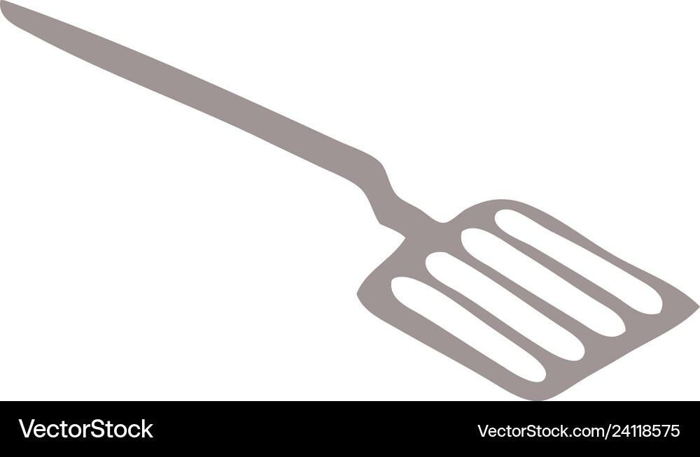 Quirky hand drawn cartoon spatula Royalty Free Vector Image