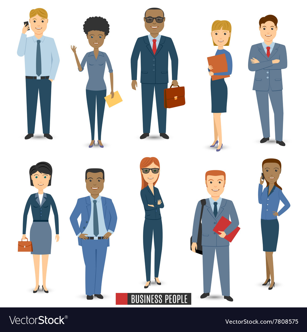Team of business people Royalty Free Vector Image