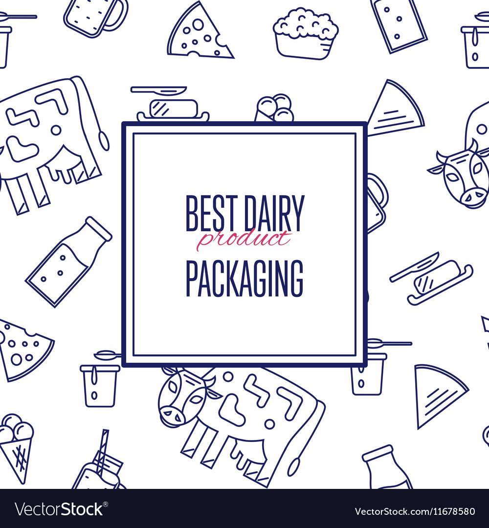 Best Dairy Product Seamless Pattern Royalty Free Vector