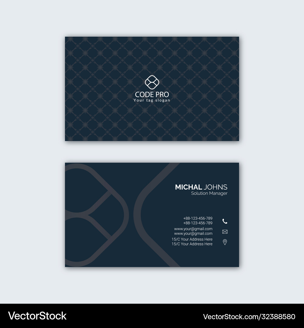 Corporate business card eps Royalty Free Vector Image