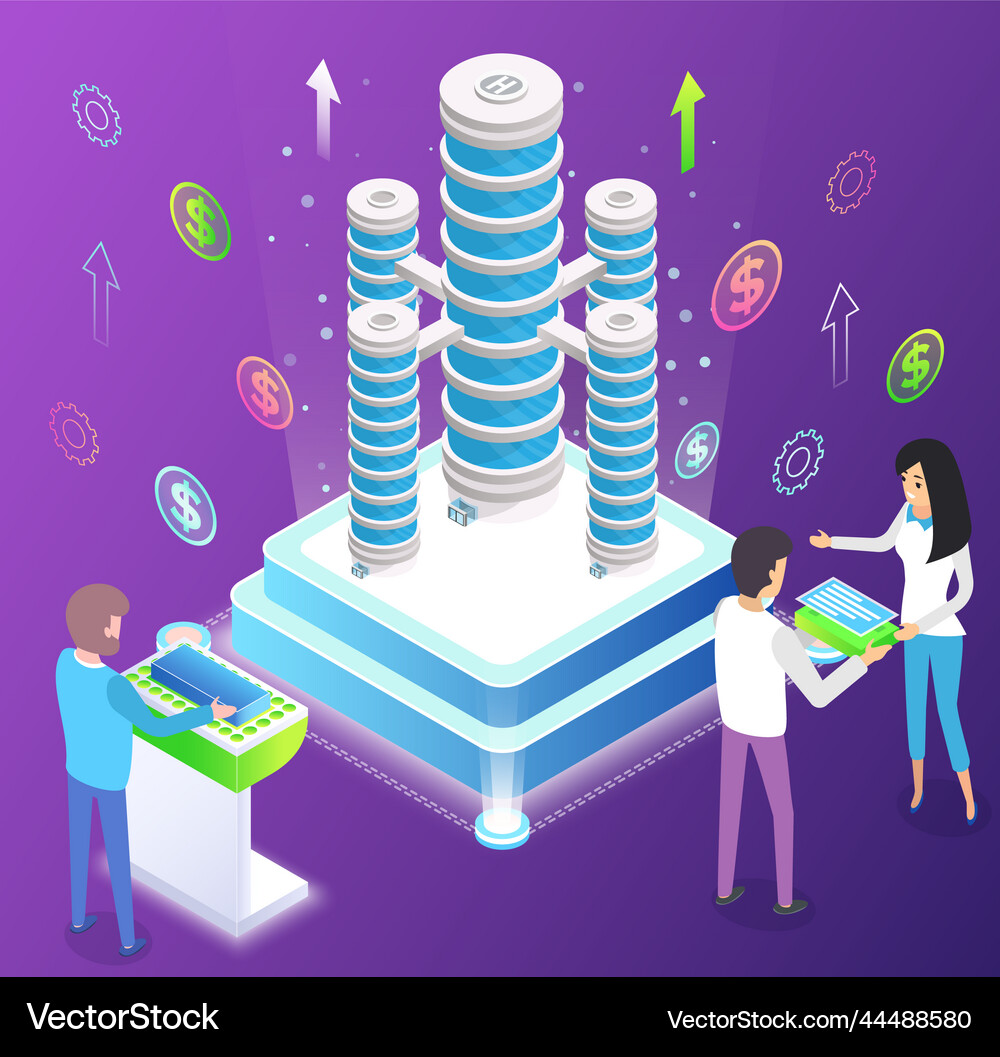 Group of architects or real estate managers Vector Image