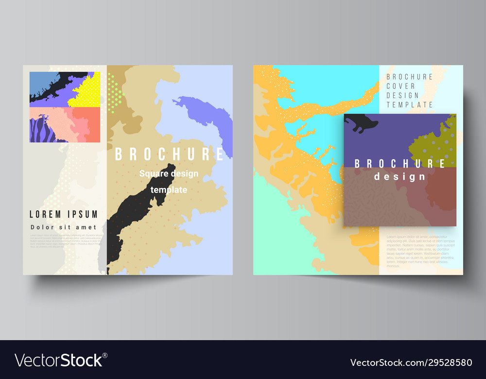 Layout two square covers design Royalty Free Vector Image