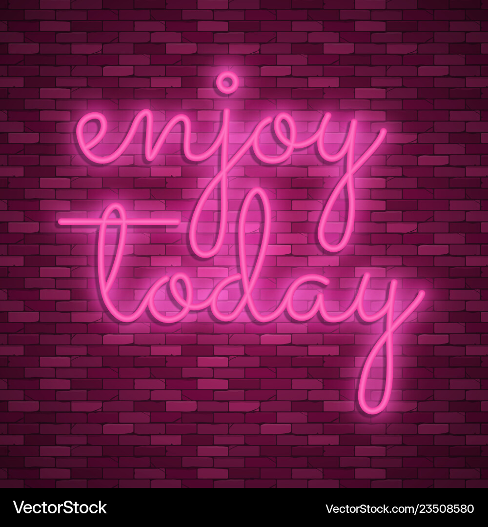Neon light lettering stock color design Royalty Free Vector