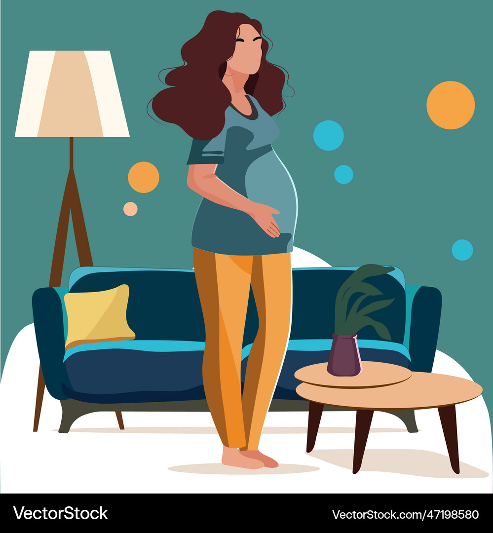 Pregnant woman concept Royalty Free Vector Image