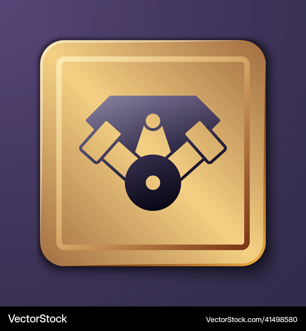 Purple power car engine icon isolated on Vector Image