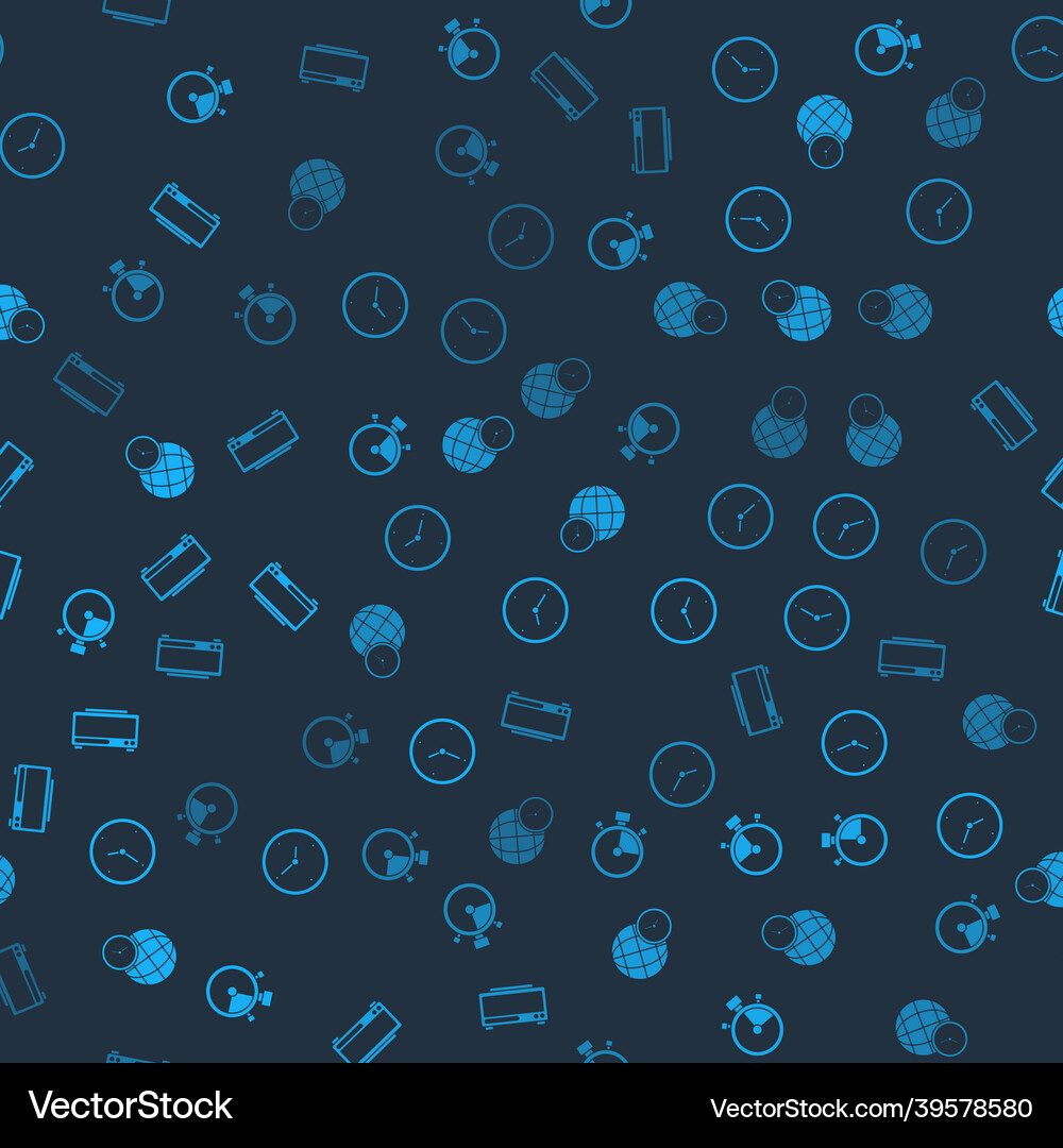 Set stopwatch clock world time and digital alarm Vector Image