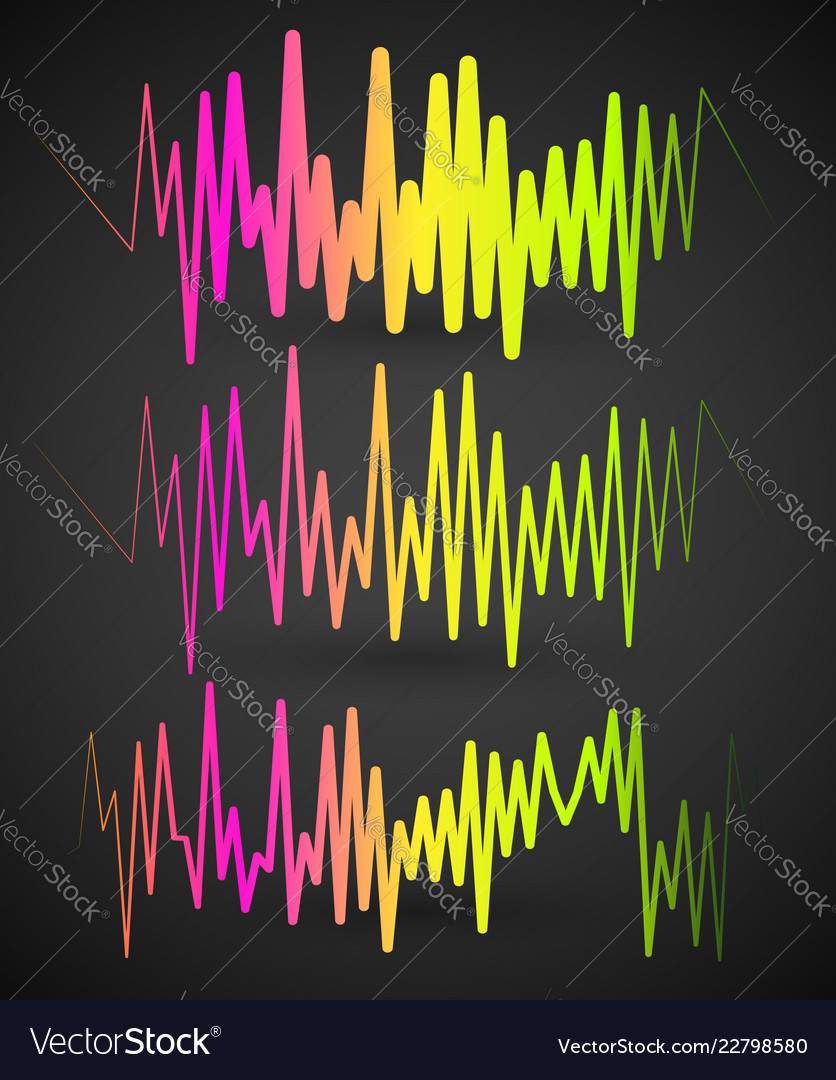 Waveforms eq equalizer graphics with spectrum Vector Image