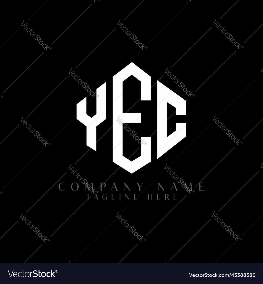 Yec letter logo design with polygon shape Vector Image