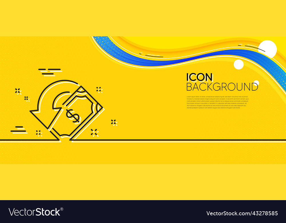 Cashback line icon send or receive money sign Vector Image Cashback line icon send or receive money sign Vector Image