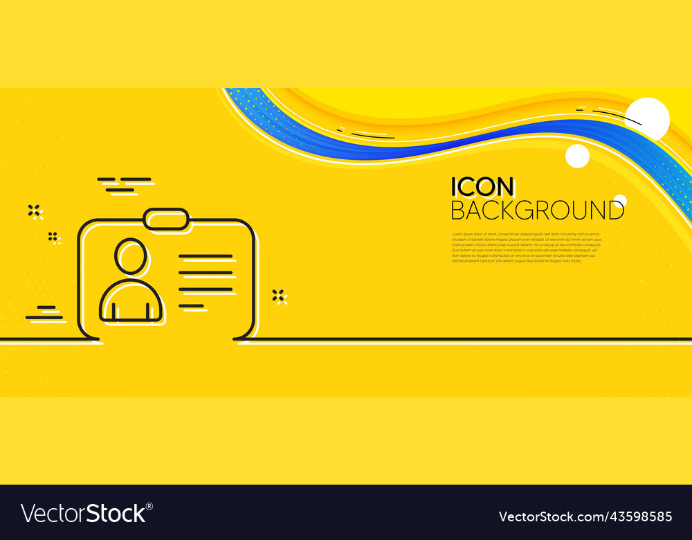 Id card line icon user profile sign minimal Vector Image Id card line icon user profile sign minimal Vector Image