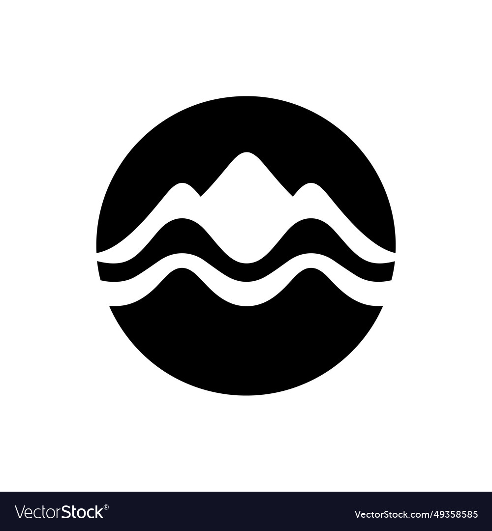 Seismic waves icon - simple Royalty Free Vector Image