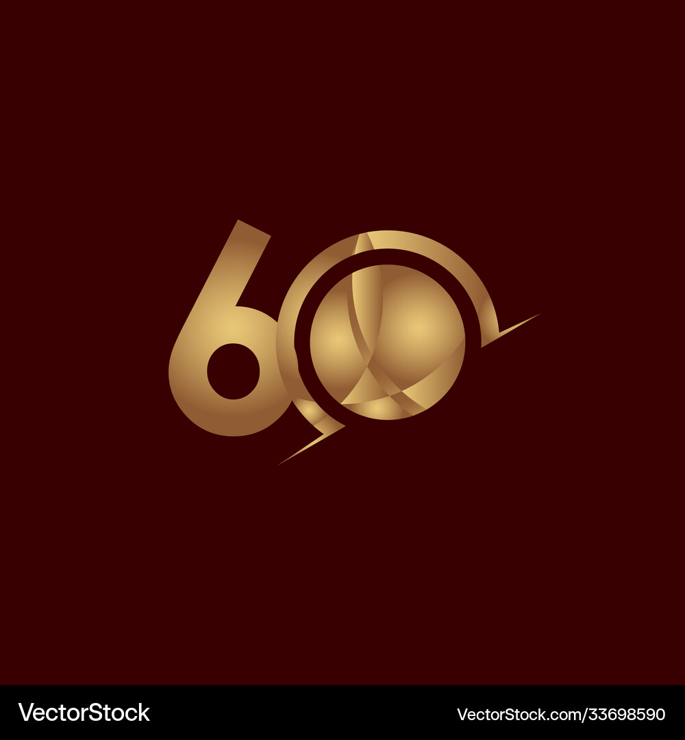 60 years anniversary celebration elegant number Vector Image