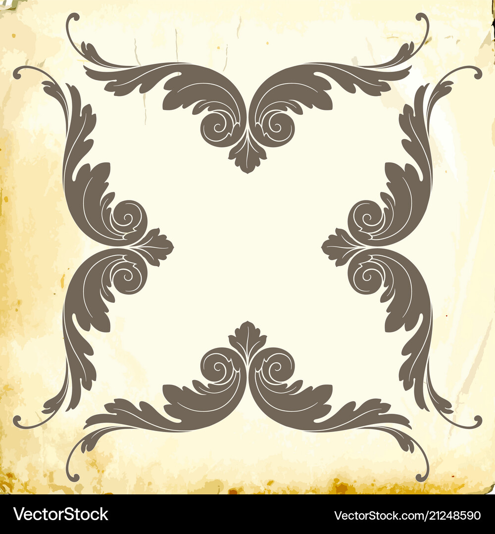 Baroque of vintage elements for design Royalty Free Vector