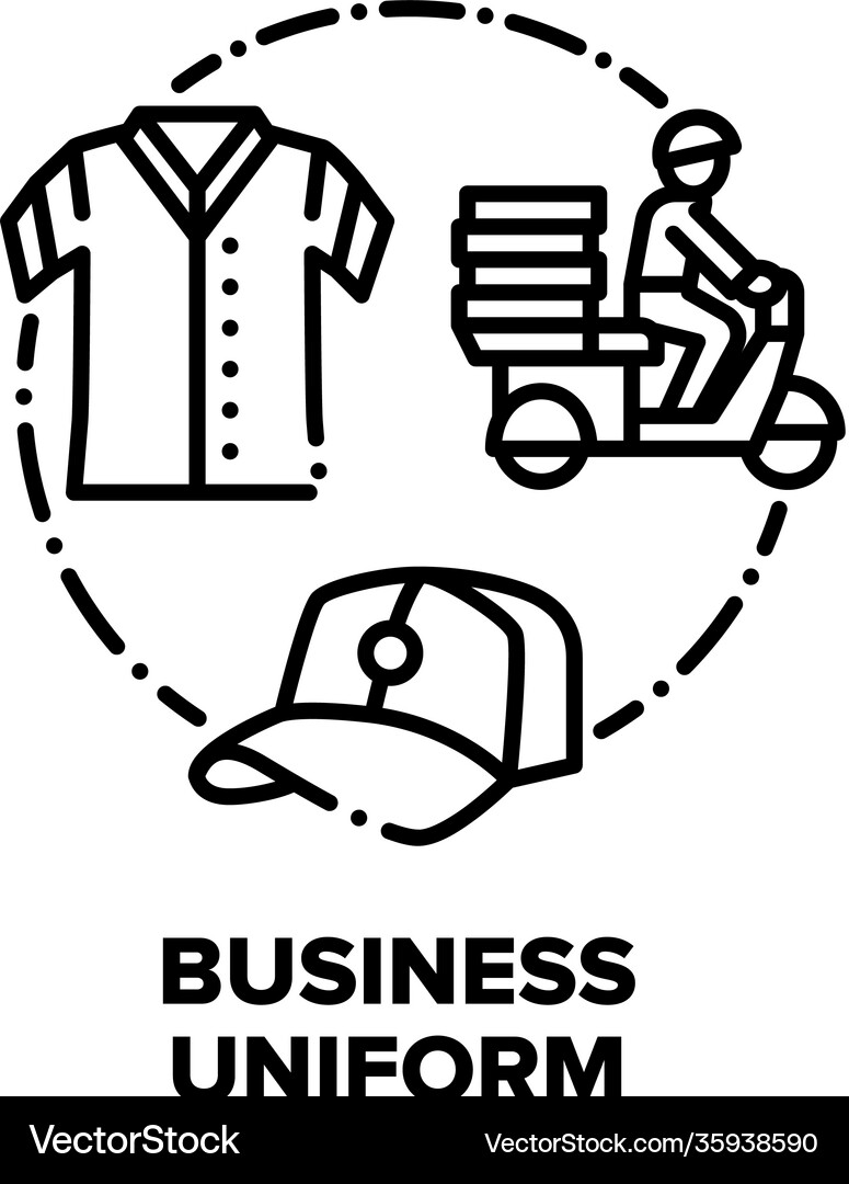 Business uniform concept black Royalty Free Vector Image