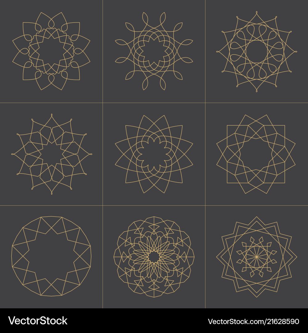 Collection of design elements geometric shapes Vector Image