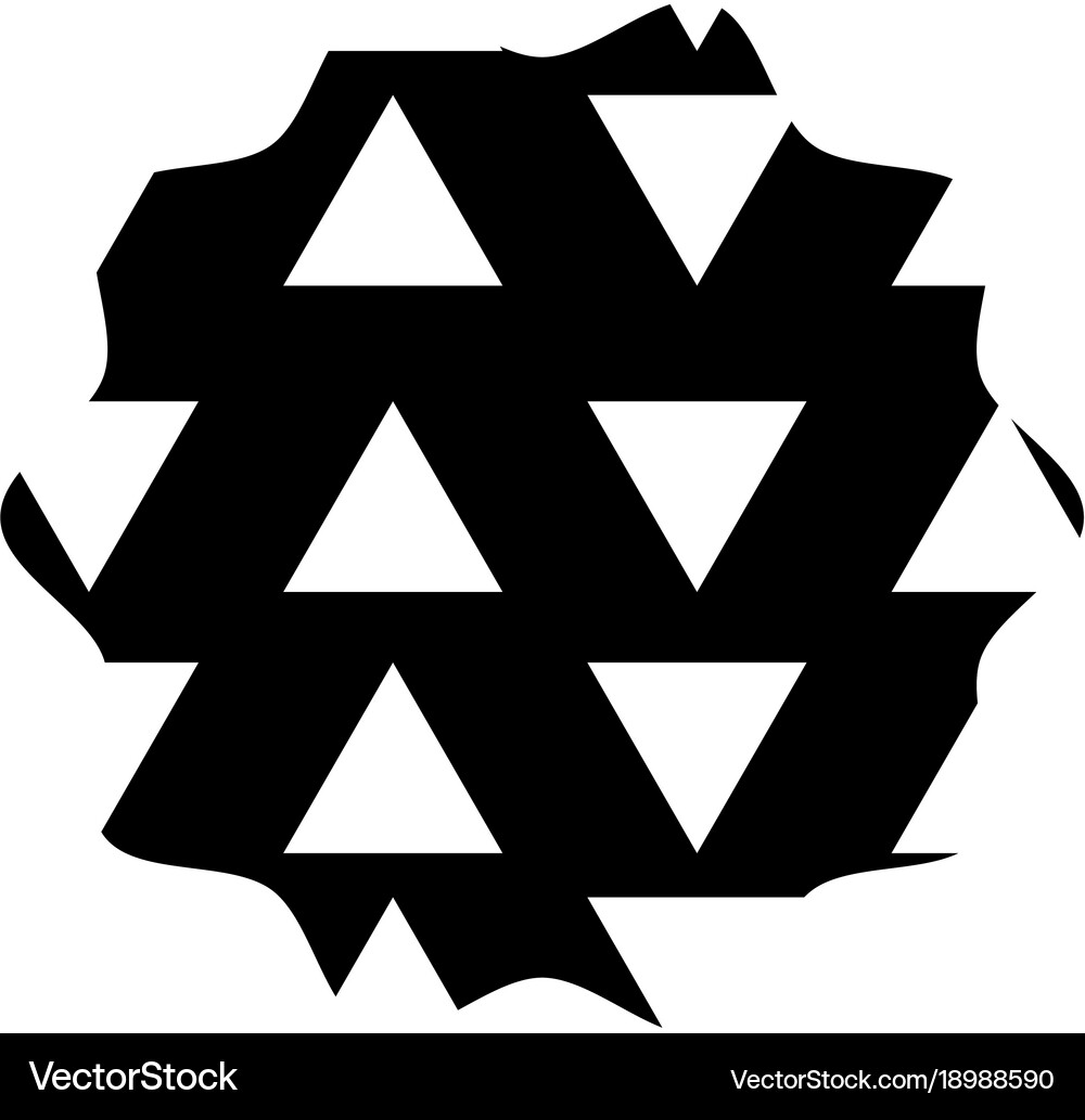 Contour star with graphic geometric style Vector Image