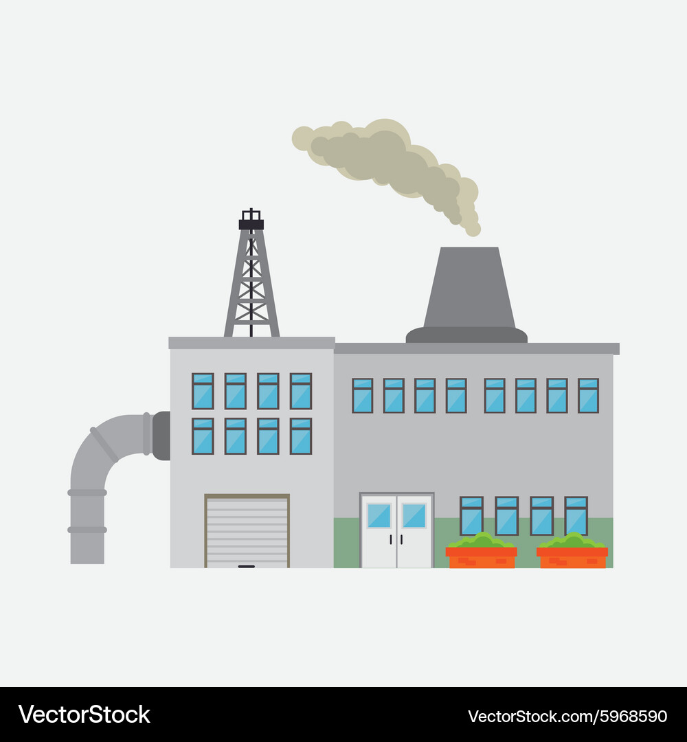 Factory and industry plant equipment Royalty Free Vector