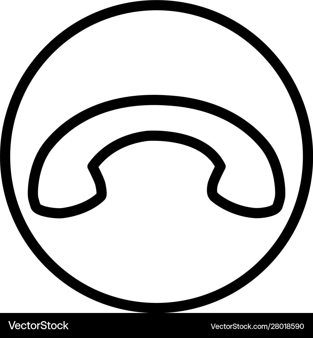 Icon hang up phone call finish Royalty Free Vector Image