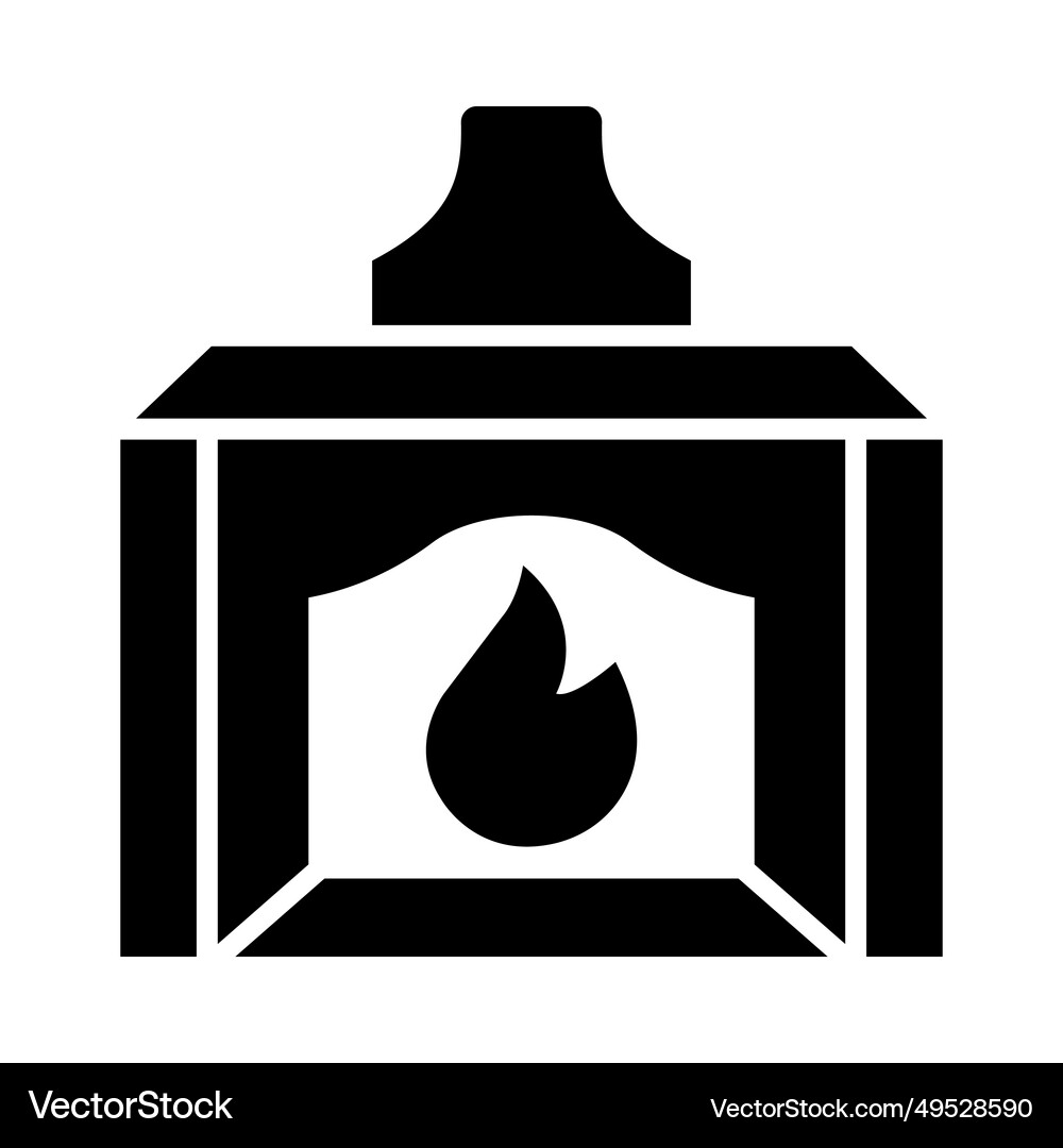 Incineration glyph icon for personal Royalty Free Vector
