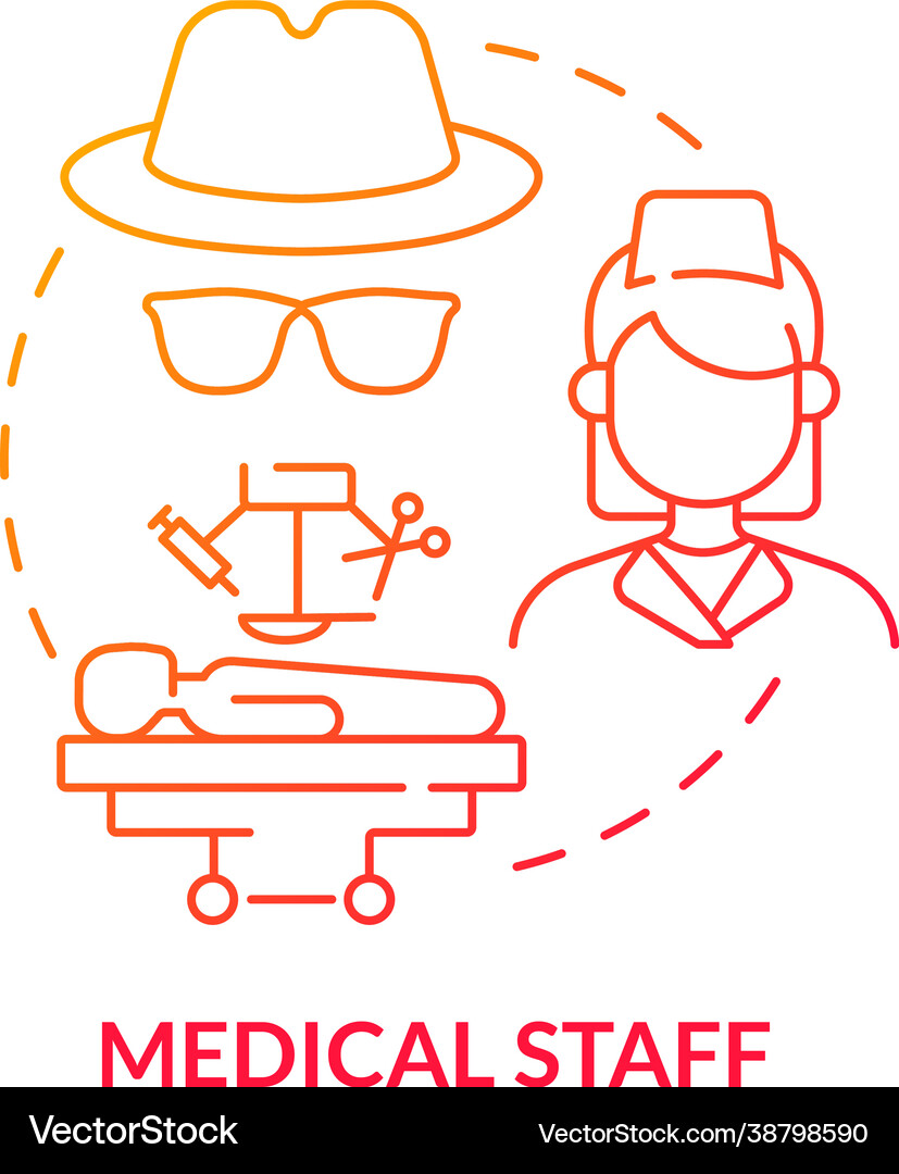 Medical staff red concept icon Royalty Free Vector Image