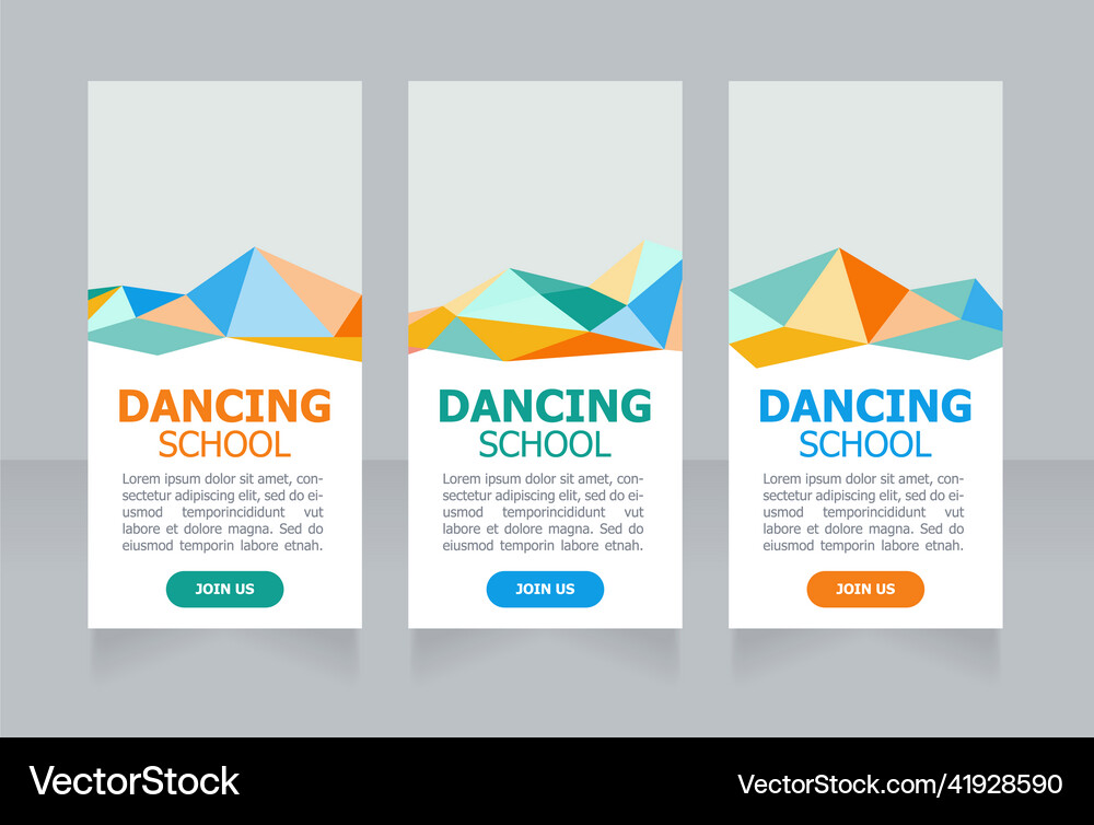Opening of dancing school web banner design Vector Image