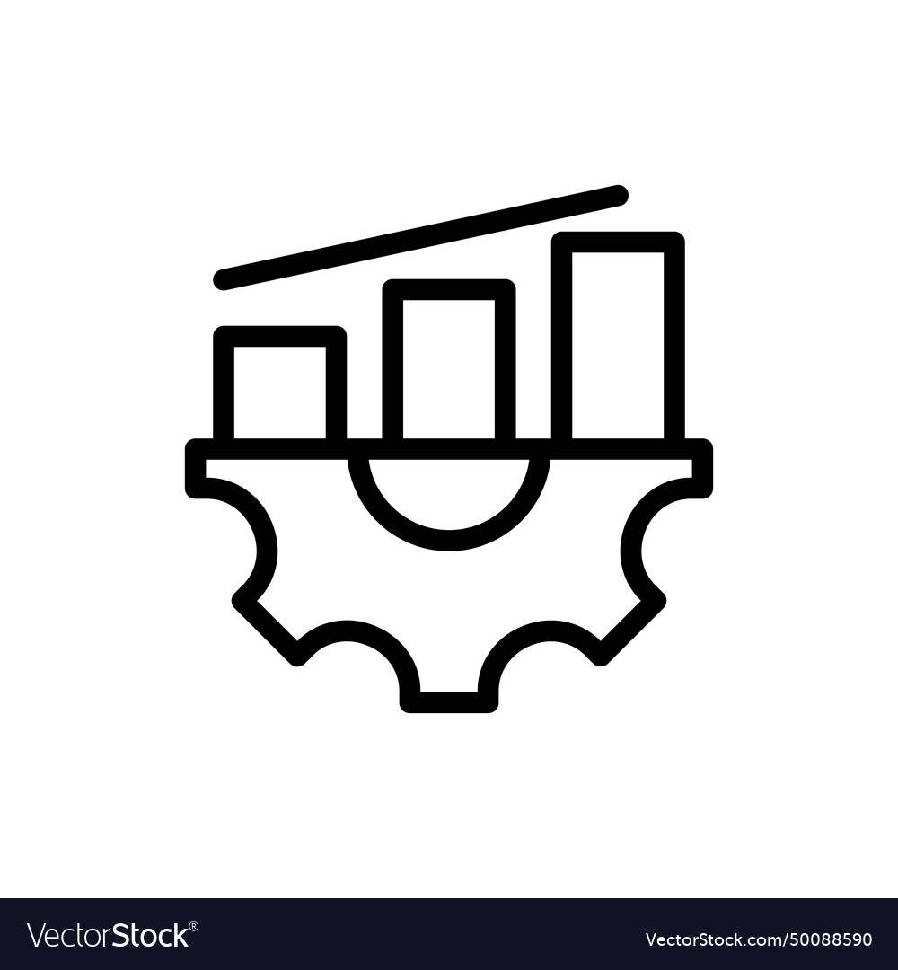 Optimization key performance indicator icon Vector Image