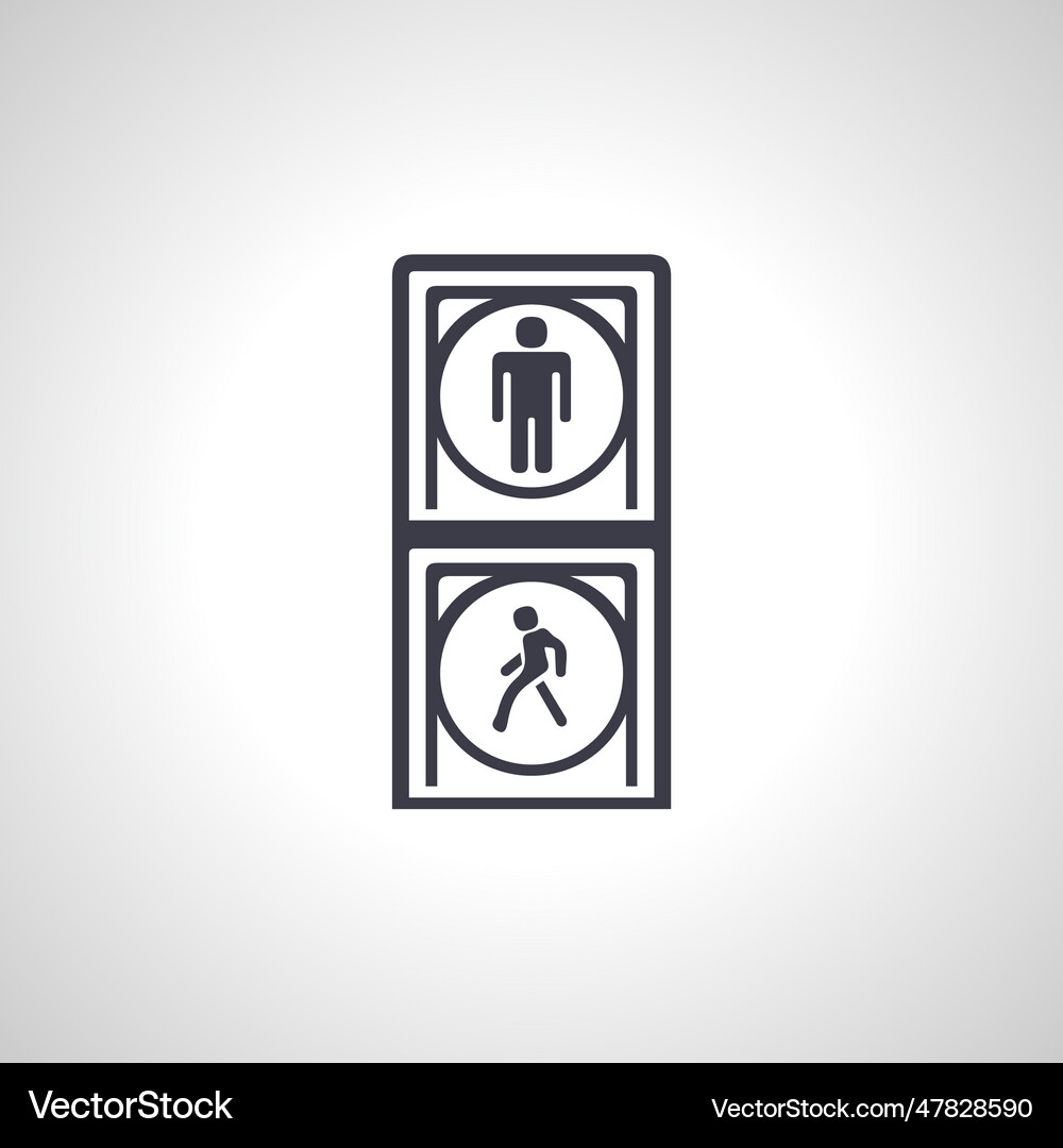 Pedestrian traffic lights icon traffic Royalty Free Vector