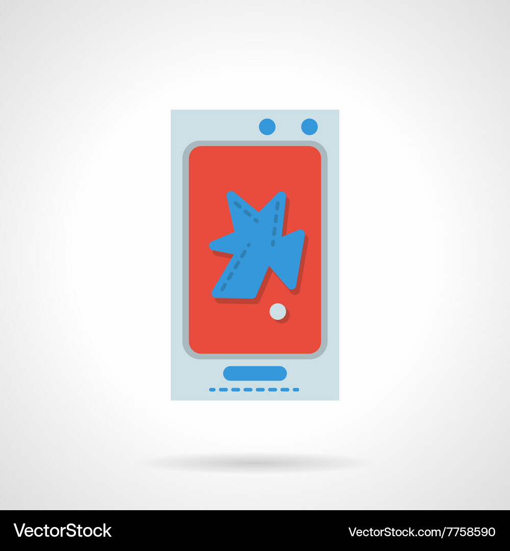 Phone repair flat color design icon Royalty Free Vector