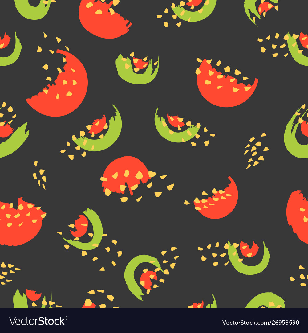 Seamless repeating pattern with hand drawn slices Vector Image