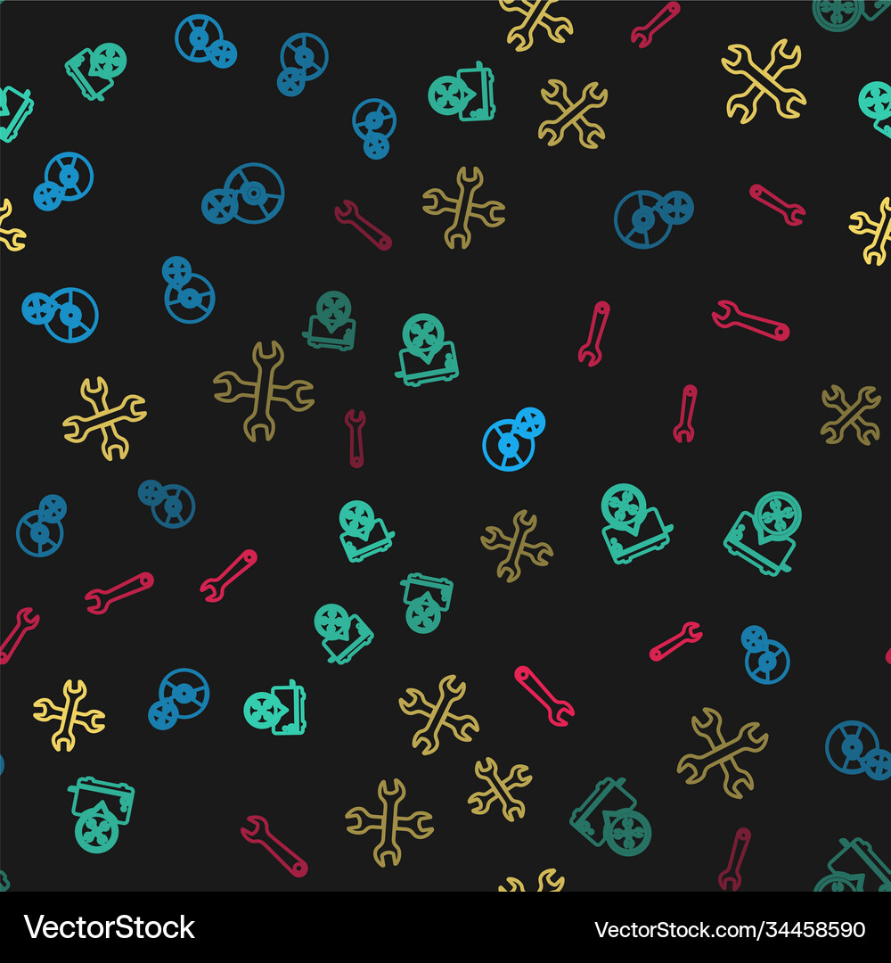 Set line cd or dvd disk service toaster crossed Vector Image