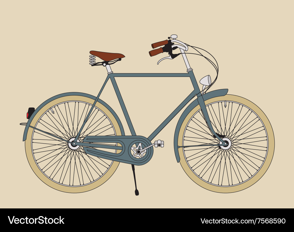 Vintage bicycle Royalty Free Vector Image - VectorStock
