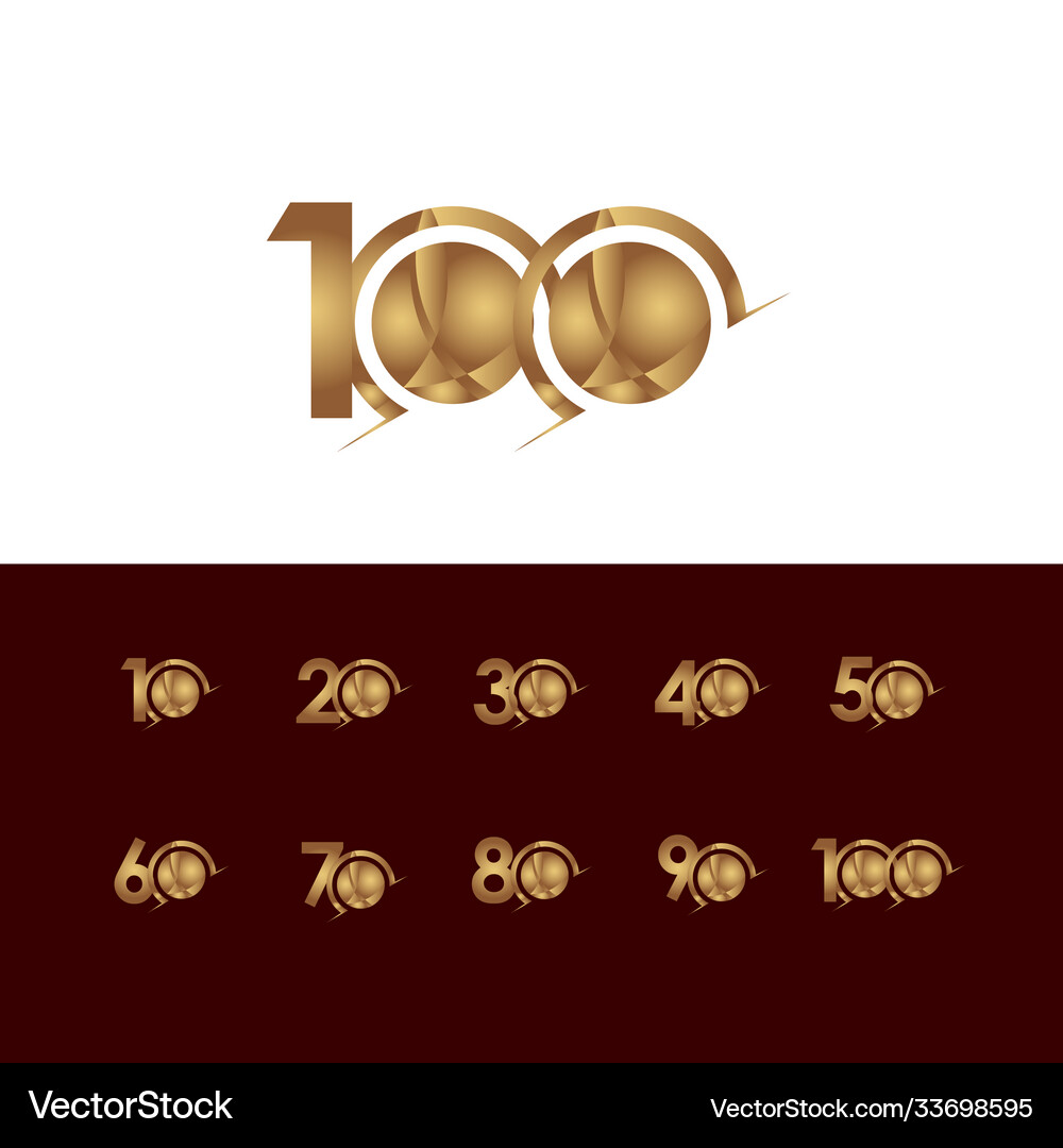 100 years anniversary celebration elegant number Vector Image