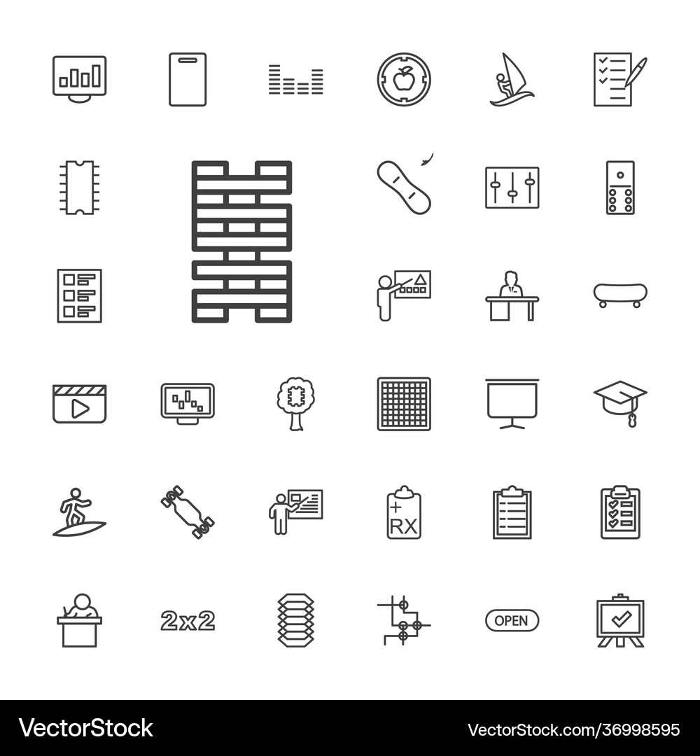 33 board icons Royalty Free Vector Image - VectorStock