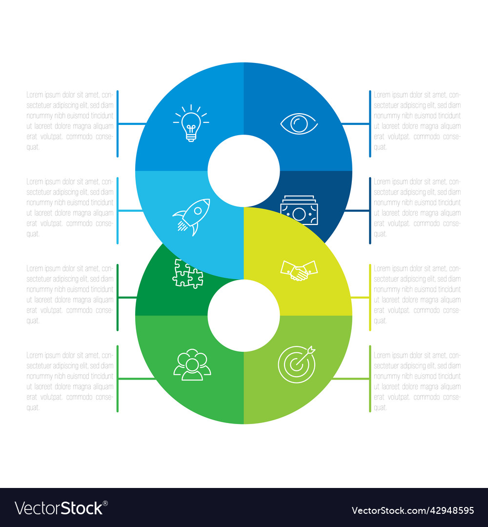8 steps process modern infographic diagram Vector Image 8 steps process modern infographic diagram Vector Image