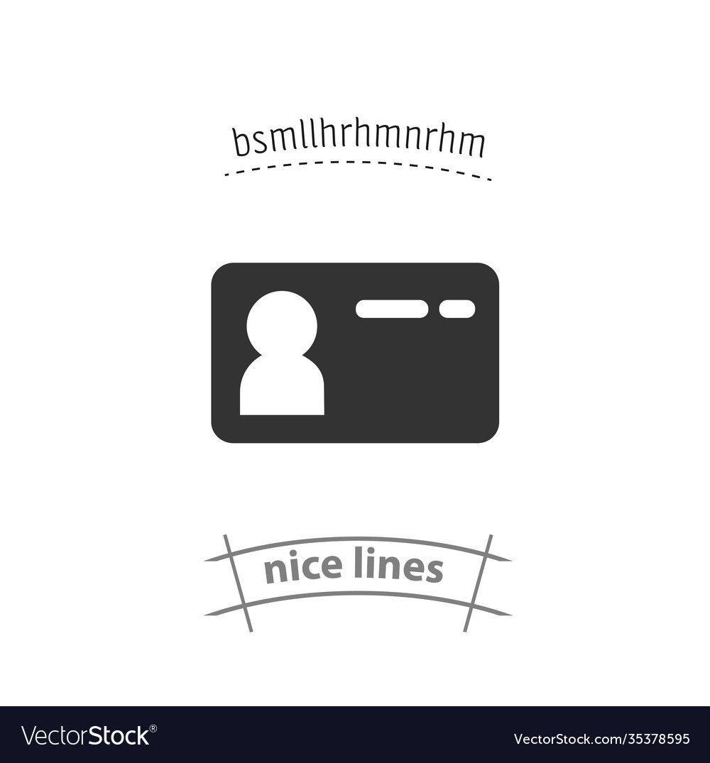 Business card id card isolated icon Royalty Free Vector